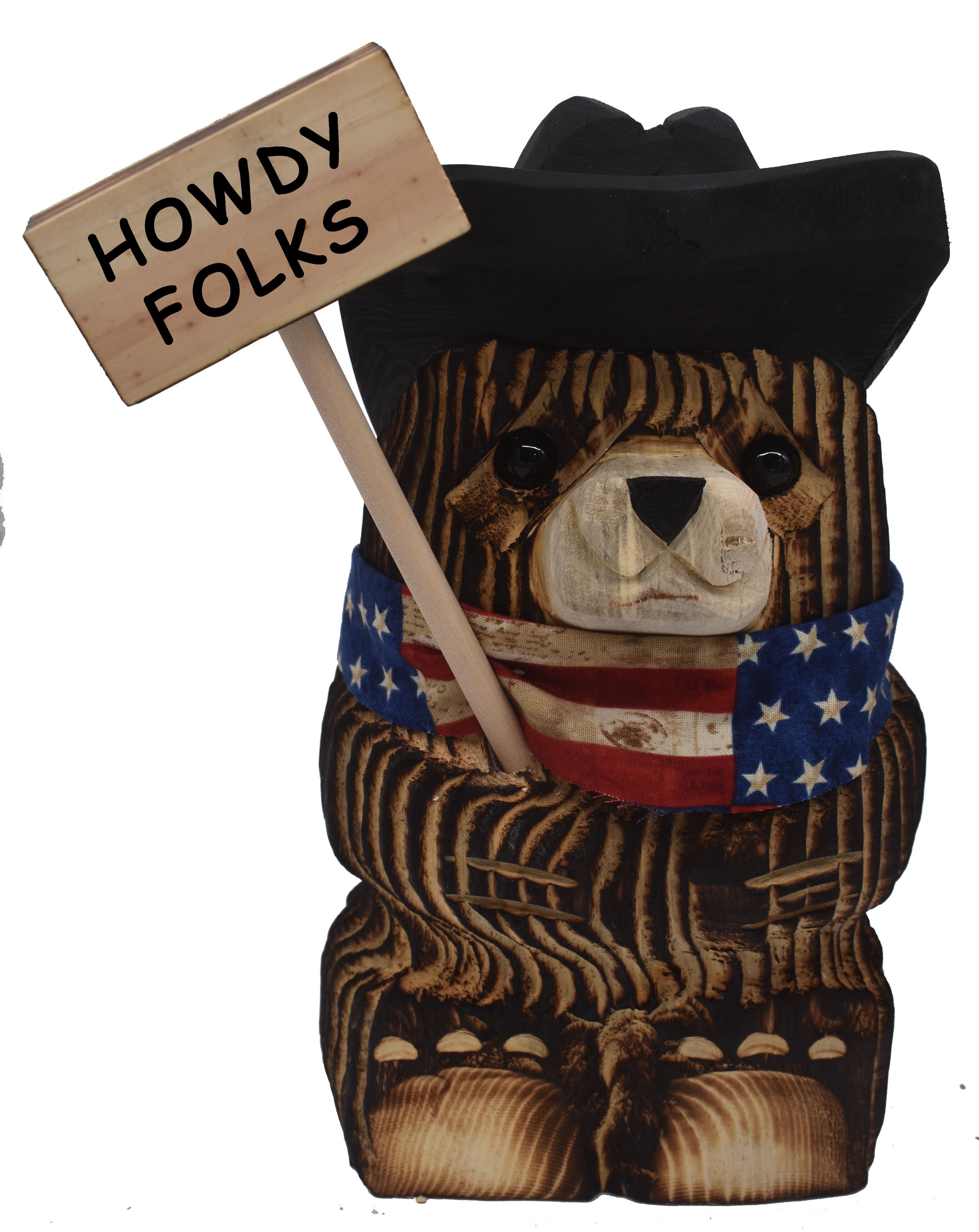 10 Inch Cowboy Bear (1) | Rustic Woodworks LLC